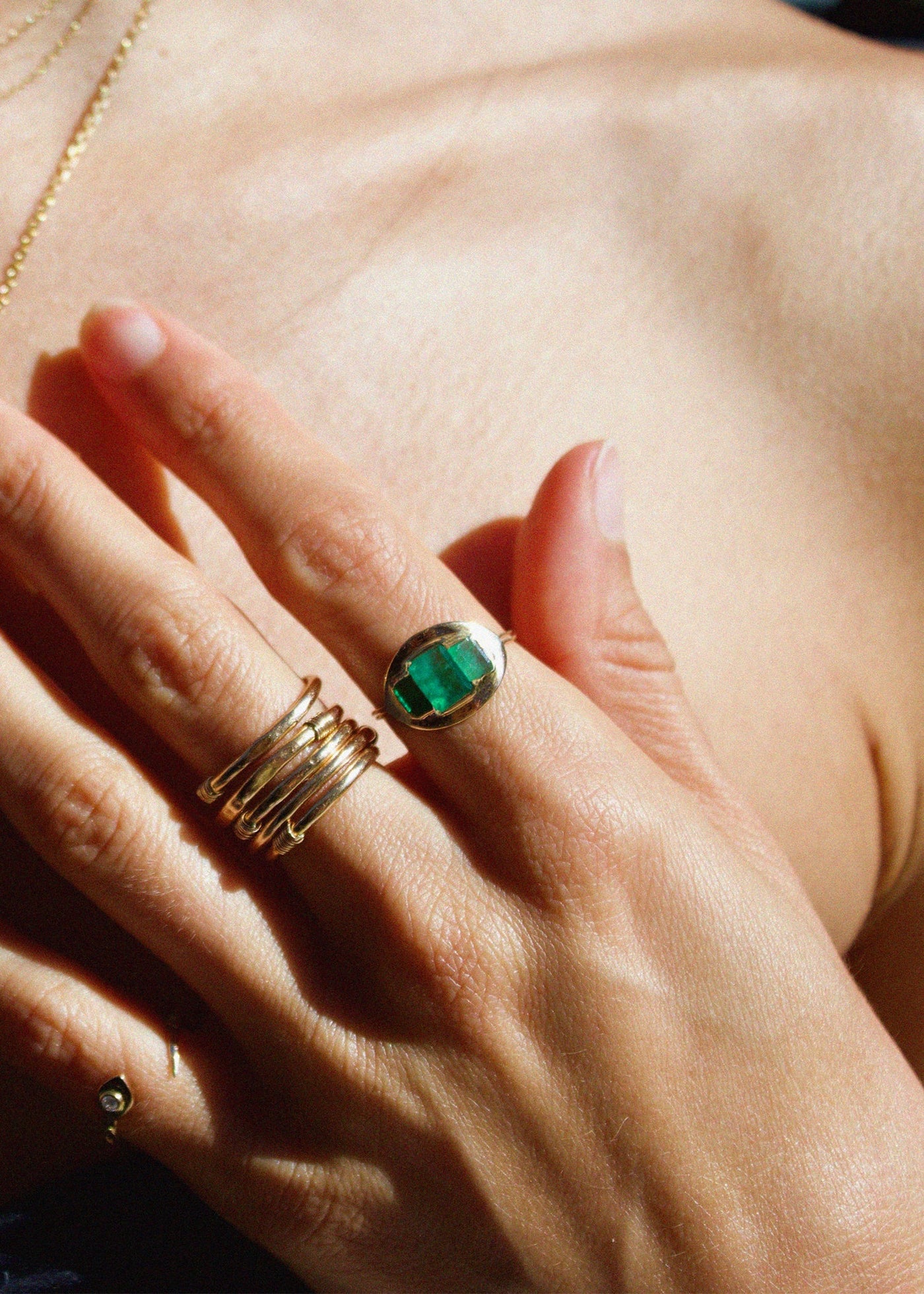 Emerald Green Ring Gold | Emerald Jewelry for Sale |Christina Magdolna